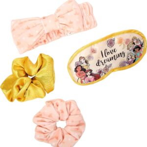 Disney Princess Girls Gift Set - Girls Spa Set Includes Pouch, Sleep Mask, Hair Scrunchies and Spa Headband Accessories