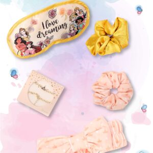 Disney Princess Girls Gift Set - Girls Spa Set Includes Pouch, Sleep Mask, Hair Scrunchies and Spa Headband Accessories