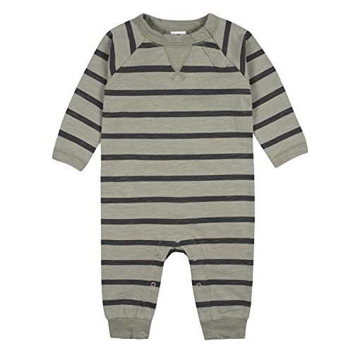 Gerber Baby Boys 2-Pack Long Leg Romper, Green, 3-6 Months