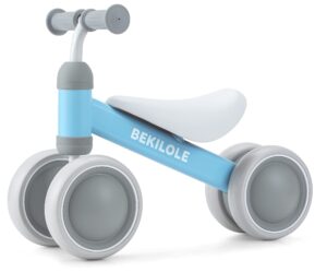 bekilole balance bike for 1 year old girl&boys gifts pre-school first bike and 1st birthday gifts - train your baby from standing to running | ideal one year old toys (sky blue)