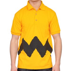 charlie b halloween costume polo shirt yellow zig zag t-shirt cosplay