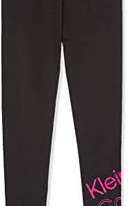 Calvin Klein Girls' Legacy Performance Leggings, Black/Pink, 8-10