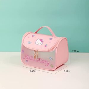 Large Capacity Cosmetic Bag Travel Make up Bag Toiletry Pouch Packing Bag with Zipper Accessory Organizer for Women (Pink-A)