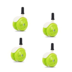 baby walker wheels replacement, set of 4, baby walker accessories, plastic wheels casters, universal wheels (green)