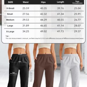 AUTOMET Women’s 2024 Fall Pants Clothes Casual Straight Leg Cute Sweatpants Athletic Trendy Fashion Winter Y2K Outfits Grey