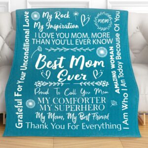 luxe extreme mom blanket, for mom, birthday gifts for mom from daughter or son, best mom ever gift blanket, mom gifts for mother's day, i love you mom unique birthday gift