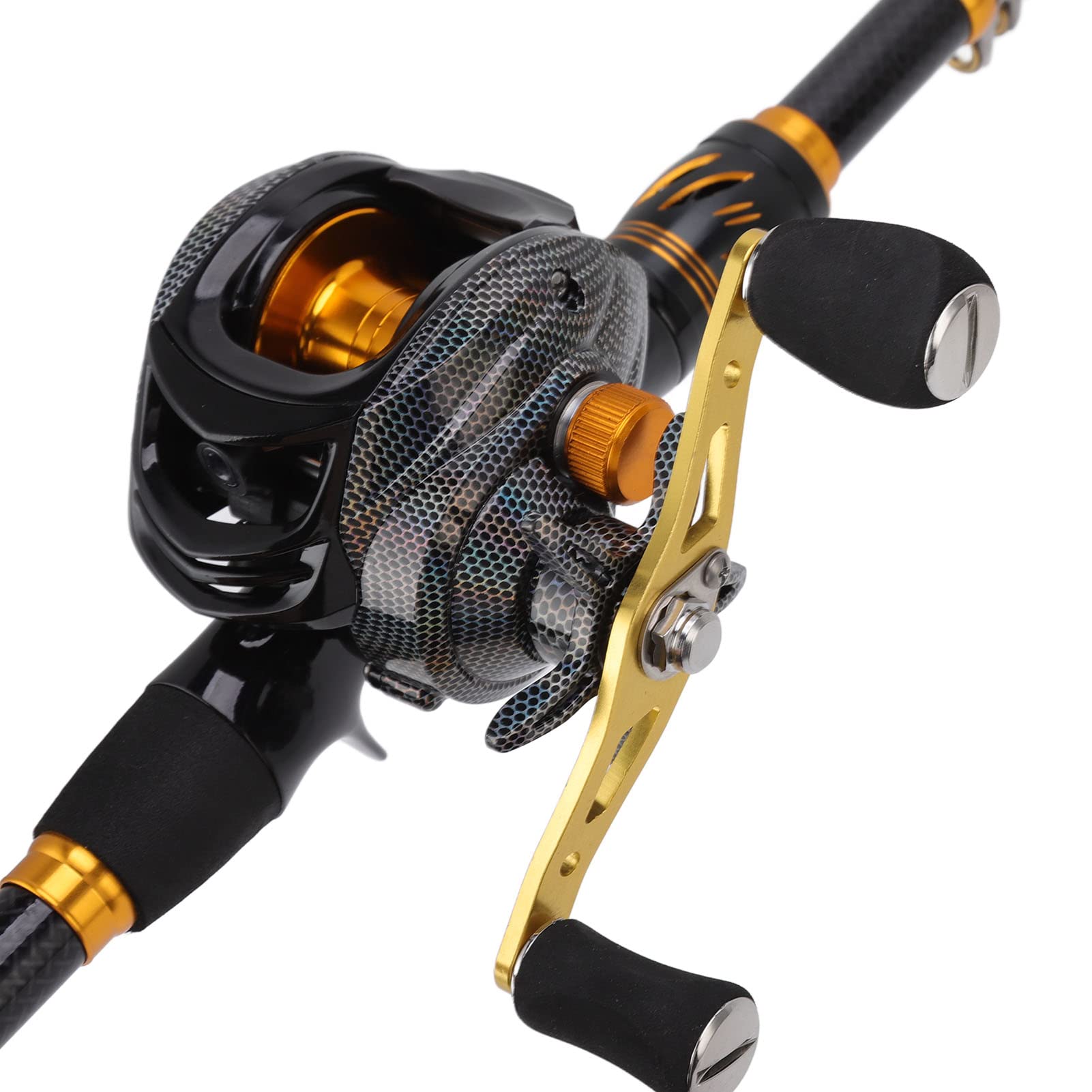 Fishing Pole Reel Combo, 6.9ft Carbon Fishing Rod Combo Kit with Bait Telescopic for Saltwater FreshwaterFishing Rods