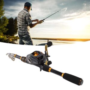 Fishing Pole Reel Combo, 6.9ft Carbon Fishing Rod Combo Kit with Bait Telescopic for Saltwater FreshwaterFishing Rods