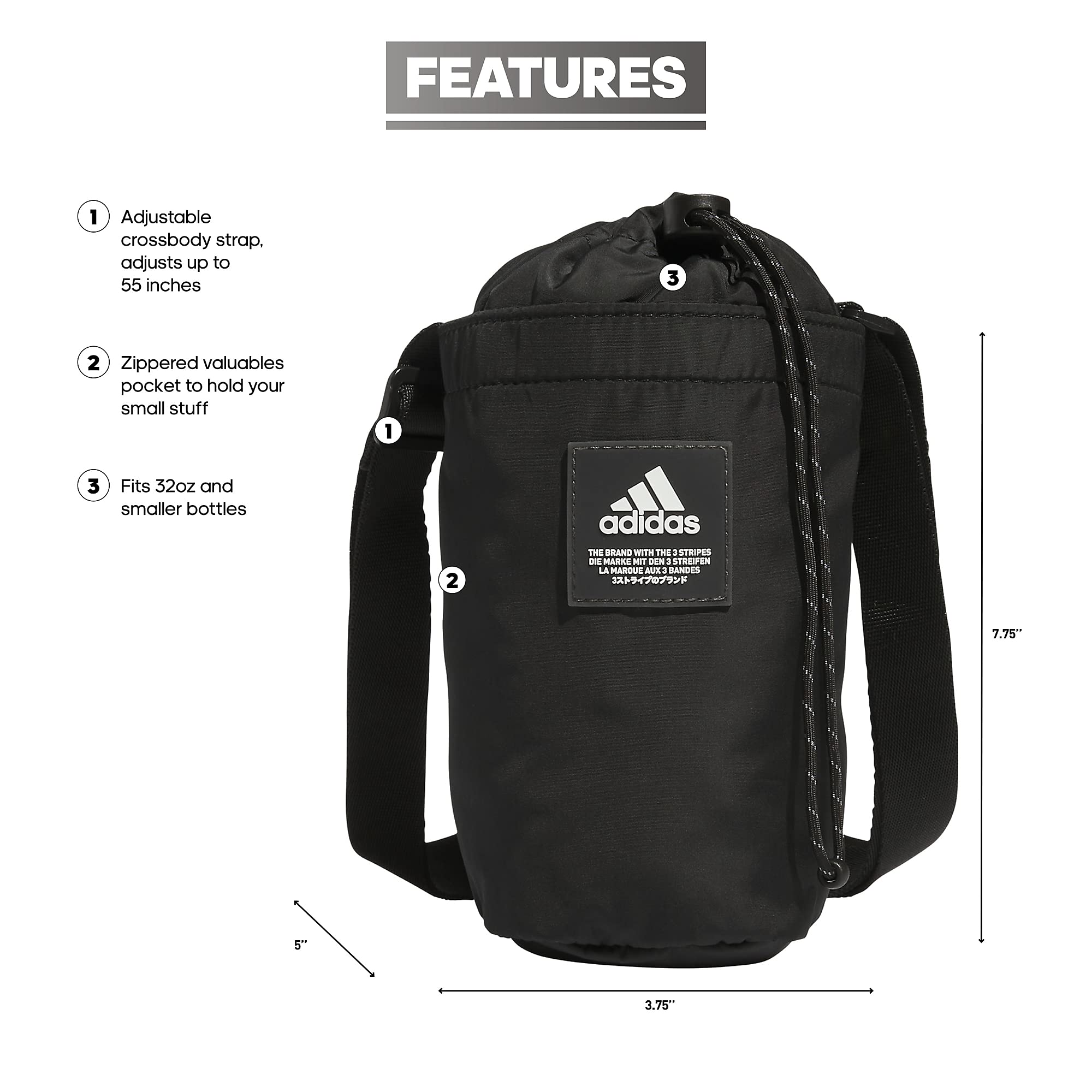 adidas Hydration Crossbody Bag 2.0, Black