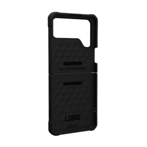 URBAN ARMOR GEAR UAG Designed for Samsung Galaxy Z Flip 4 Case 2022 Black Civilian Sleek Ultra-Thin Shock-Absorbent Protective Cover