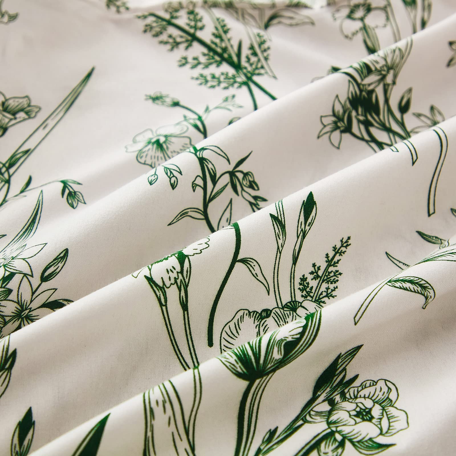 Green Flower Body Pillow Cover 20x54 Body Pillow Cover Dark Green Branches Flower Long Body Pillow Cover Country Style Farmhosue Decor Body Pillow Case Cover with Pocket Closure(Body,Branch)