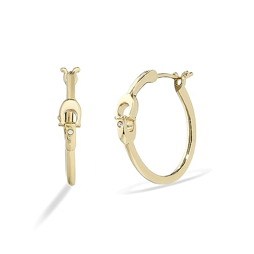 Coach Women's Interlock C Signature Hoop Earrings, GOLD