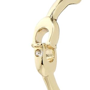 Coach Women's Interlock C Signature Hoop Earrings, GOLD