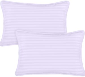 utopia bedding toddler pillow (lavender, 2 pack), 13x18 pillows for sleeping, soft and breathable cotton blend shell, small kids pillow perfect for toddler bed and travel (intended for age 2 and up)