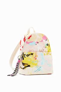 desigual women's accessories fabric backpack mini, white, one size