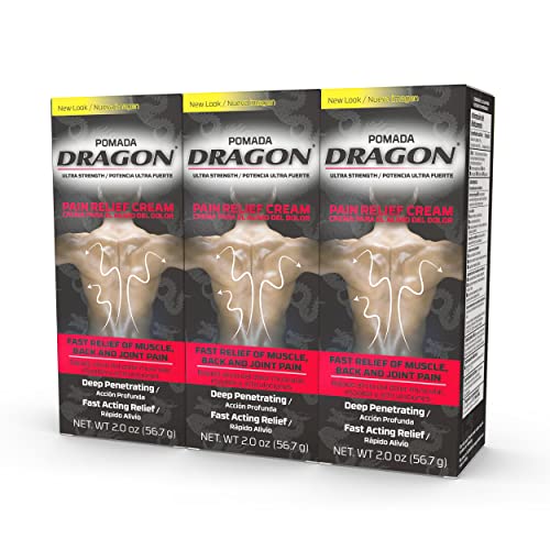 Dragon - Ultra Strength Pain Relief Cream for Muscle, Back and Joint Pain Cream, 2 Ounce (Pack of 3)