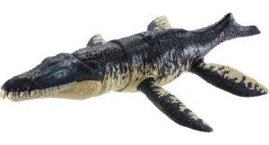 mattel jurassic world dominion wild roar kronosaurus dinosaur action figure toy with sound & attack action, plus downloadable app & ar