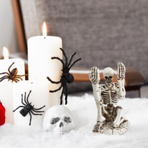 IMIKEYA 1 Pc Skull Pen Holder Skeleton Pen Display Stand Makeup Brush Holder Fountain Pen Holder Skull Display Brush Pen Rack Halloween Display Skeleton Statue for Halloween Home Party Decor