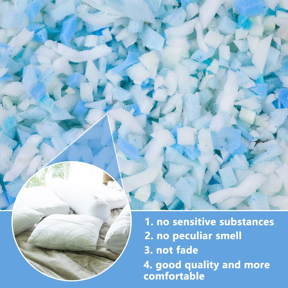 Yizzvb Shredded Foam Fill Memory Compression Packing Foam Comforter Pillow Cushions, Bean Bag, Chair Cover, Sofa, Pet Dog Bed, Plush Dolls and DIY Crafts Foam Fill (600g)