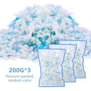 Yizzvb Shredded Foam Fill Memory Compression Packing Foam Comforter Pillow Cushions, Bean Bag, Chair Cover, Sofa, Pet Dog Bed, Plush Dolls and DIY Crafts Foam Fill (600g)