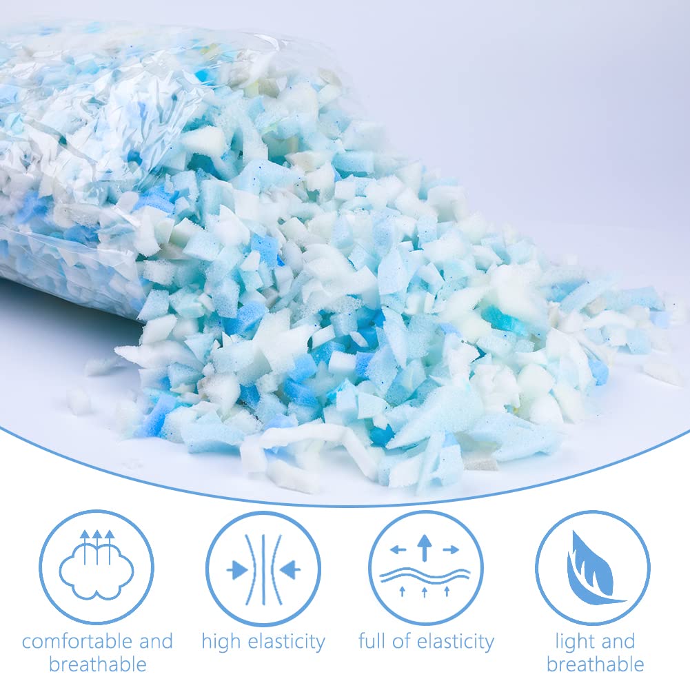 Yizzvb Shredded Foam Fill Memory Compression Packing Foam Comforter Pillow Cushions, Bean Bag, Chair Cover, Sofa, Pet Dog Bed, Plush Dolls and DIY Crafts Foam Fill (600g)