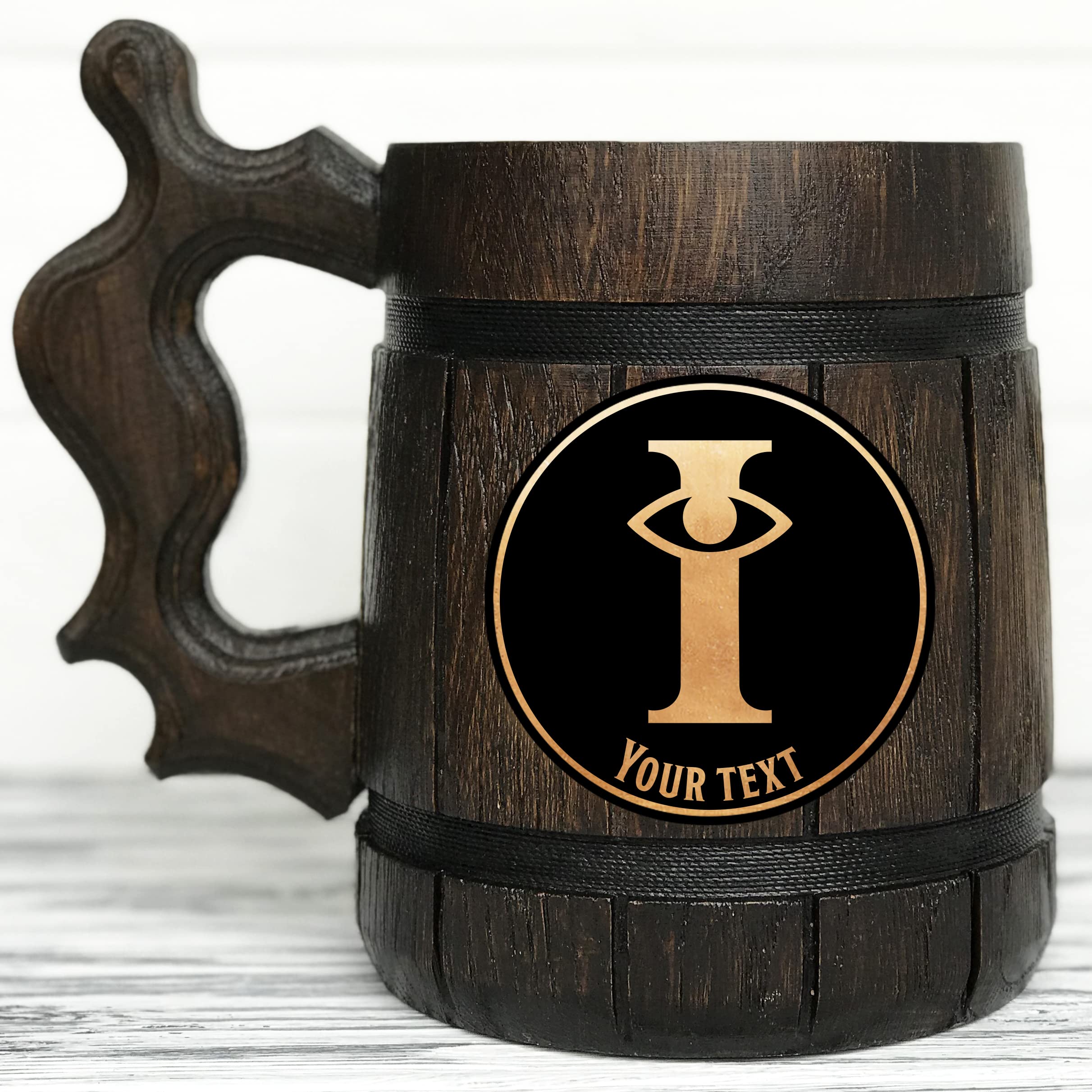 Adeptus Astra Telepathica Mug Wooden Beer Stein 17oz Gamer Mug Gift Boyfriend Personalized Anniversary Christmas Birthday Gifts For Gamer Husband Gifts For Him Beer Steins/Tankard K775