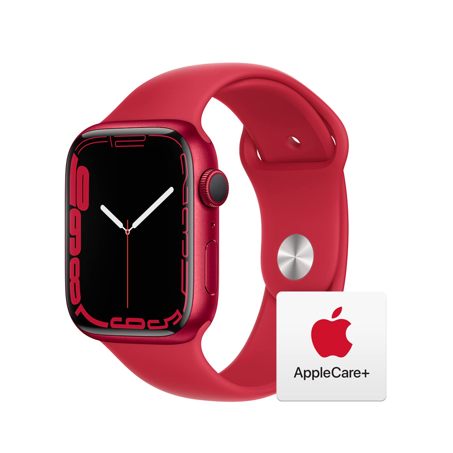 Apple Watch Series 7 [GPS 45mm] Smart watch w/ (PRODUCT) RED Aluminum Case with (PRODUCT) RED Sport Band. Fitness Tracker, Blood Oxygen & ECG Apps, Always-On Retina Display, Water Resistant AppleCare