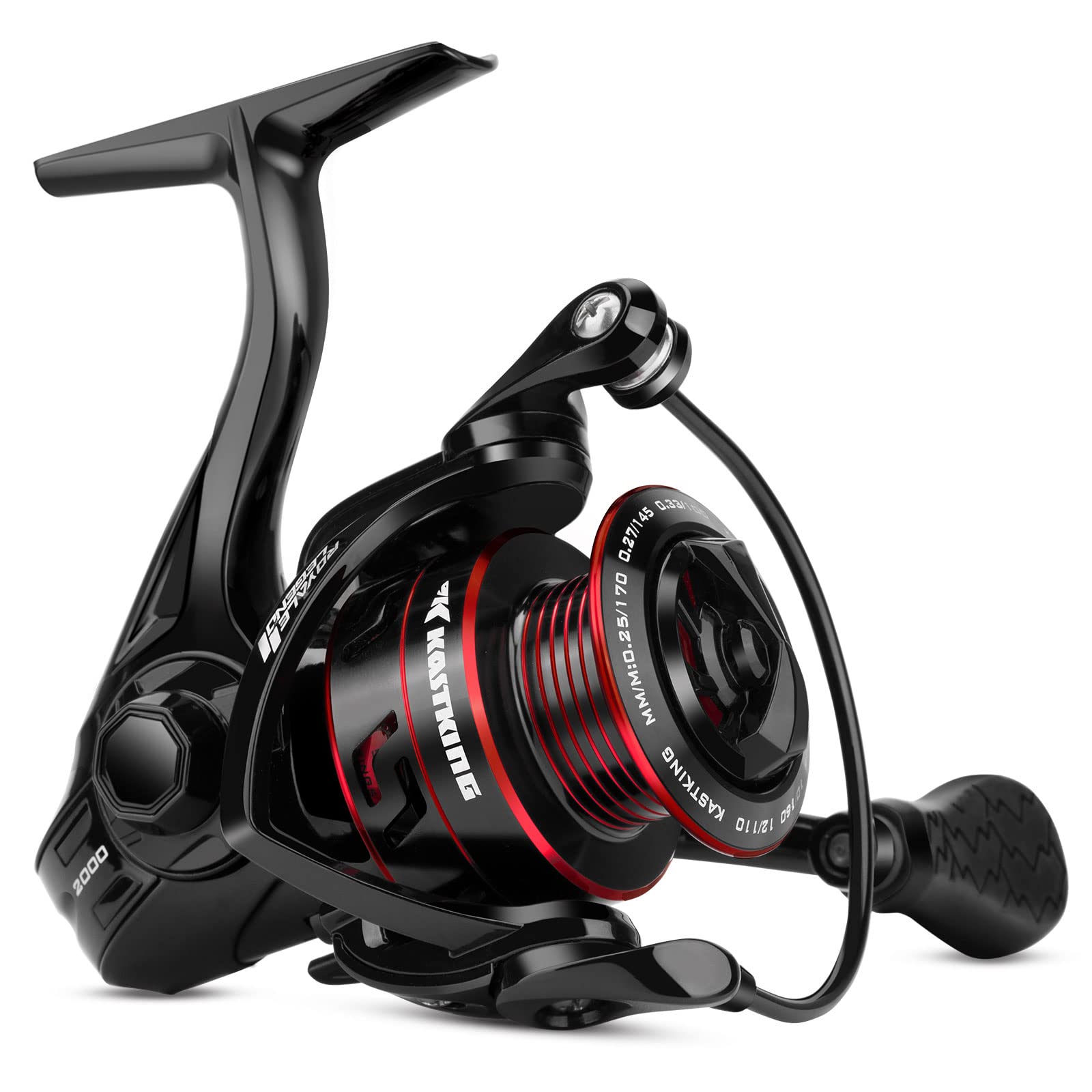 KastKing Royale Legend II Spinning Fishing Reel, 5.2:1 Gear Ratio, Size 1000, Up to 22 Lbs Carbon Drag, Fresh & Saltwater Spinning Reel