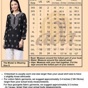 Ada Indian Hand Embroidered Chikankari Women's Georgette Yellow Top Tunic Shirt Kurti A911231 (Large)