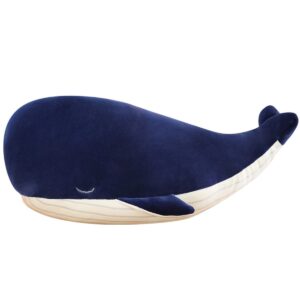 lvpu down cotton soft simulation big blue whale dolphin doll plush toy