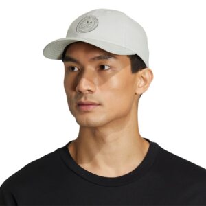 adidas Originals Men's Resort Relaxed Fit Strapback Hat, Wonder Silver/Wonder Silver, One Size