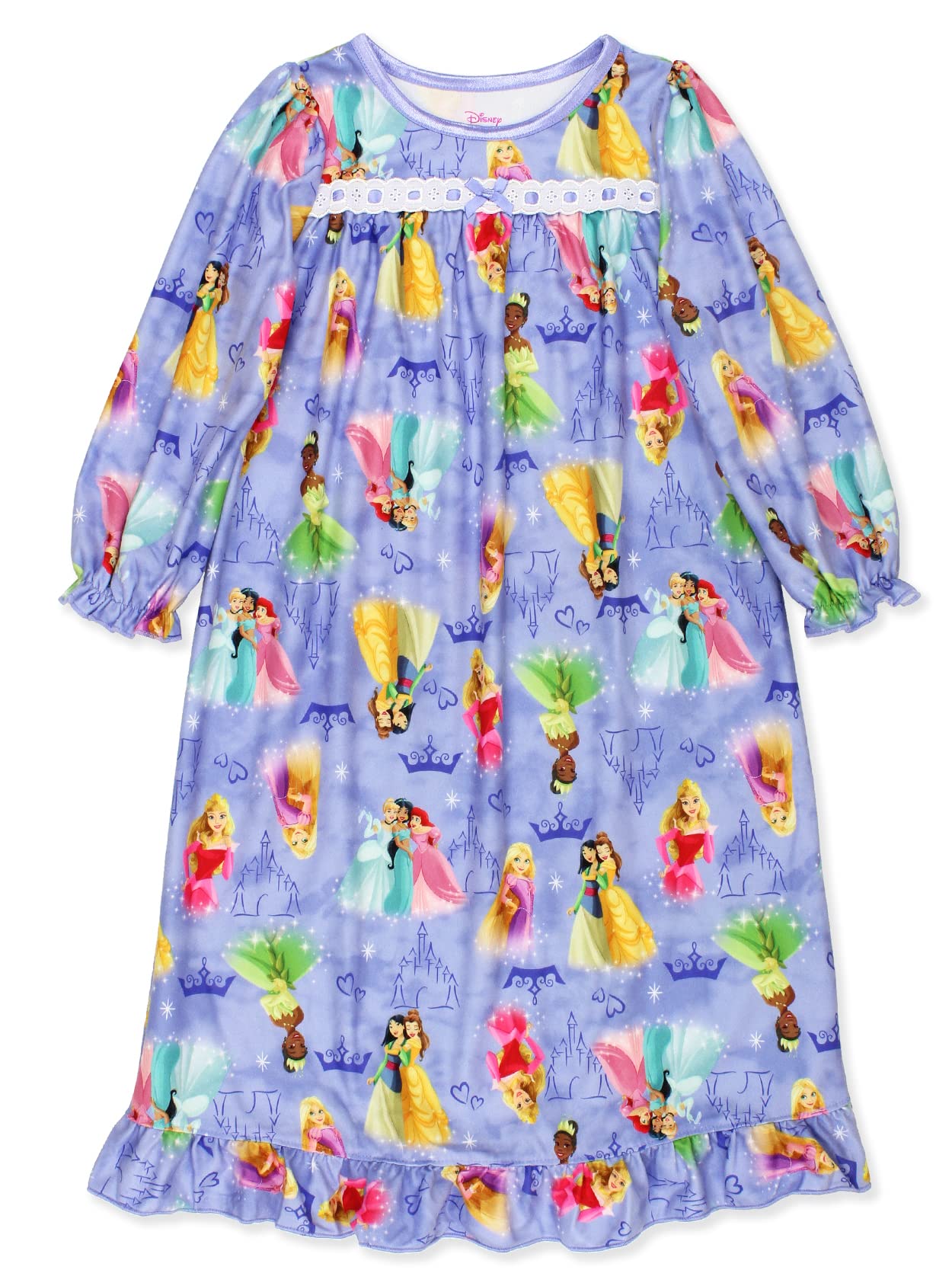 Disney Princess Toddler Girls Granny Gown Nightgown (4T, Purple)