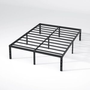 NEW JETO Metal Bed Frame-Simple and Atmospheric Metal Platform Bed Frame, Storage Space Under The Bed Heavy Duty Frame Bed, Sturdy Full Size Bed Frame, Suitable for Bedroom, Full