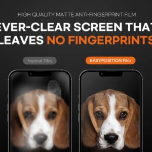 EASY POSITION Screen Protector Film (3-Pack) for iPhone 13 mini, [Matte] Anti Glare, Perfect Touch, Easy Installation with Guide tool