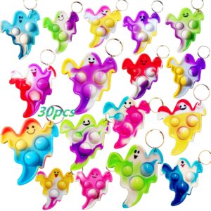 roaqua 30 packs bulk halloween ghost fidget bubble mini pop,halloween party favors,birthday supplies and student prizes gifts