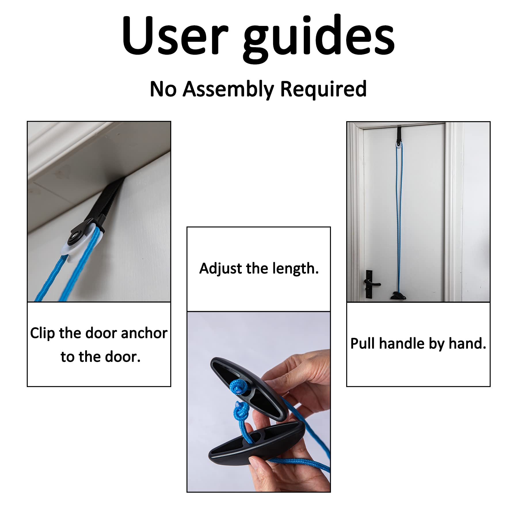 Shoulder Pulley Over The Door Physical Therapy System, Exercise Pulley, Alleviate Shoulder Pain and Facilitate Recovery from Surgery, FSA/HSA Eligible (Blue)