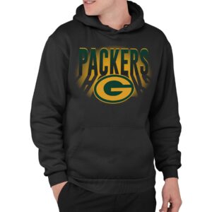 junk food clothing x nfl - green bay packers - team spotlight - unisex adult pullover fleece hoodie for men and women - size 3x-large , black