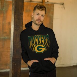 Junk Food Clothing x NFL - Green Bay Packers - Team Spotlight - Unisex Adult Pullover Fleece Hoodie for Men and Women - Size 3X-Large , Black