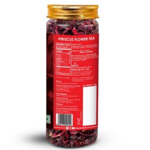 BLUE TEA - Hibiscus Flower Herbal Tea - 1.76 Oz (Pack of 2) | PRIME SAVING DAY | SKIN GLOW ENHANCING TEA | Flower Based - Non-Bitter - Caffeine Free - Tangy Flavor - GMO - Free - Natural Ingredients | Food Grade Pet Jar