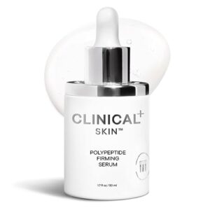 clinical skin polypeptide firming serum, for fine lines and wrinkles, anti-aging serum, antioxidants, hyaluronic acid, night and day, 1.7 ounces