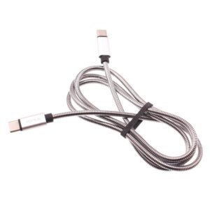 3ft long metal pd cable type-c to usb-c charger cord power wire sync compatible with microsoft surface duo 2 - surface go (10") - surface go 3 (10.5)