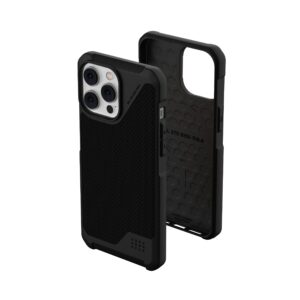 urban armor gear uag designed for iphone 14 pro max case kevlar black 6.7" metropolis lt built-in magnet compatible with magsafe charging featherlight heavy duty shockproof rugged protective cover