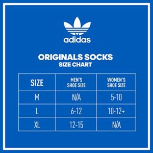 adidas Originals Women's Icon Crew Socks (3-Pair), White/Black, Medium