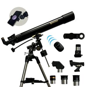 spectrumoi 80mm telescope for kids 8-12 telescope for adults astronomy gifts - premium eq refractor telescope with aspherical eyepiece