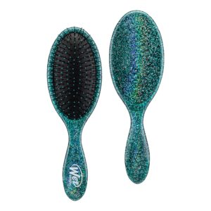 wet brush original detangler hair brush - awestruck, jewel teal - comb for women, men and kids - wet or dry - natural, straight, thick and curly hair - pain-free for all hair types