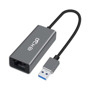 DTECH USB to Ethernet Adapter 3.0 10/100/1000 mbps Gigabit Wired Network Cable Converter with LED Indicators for Laptop Notebook Desktop Computer Router Modem Internet Connection