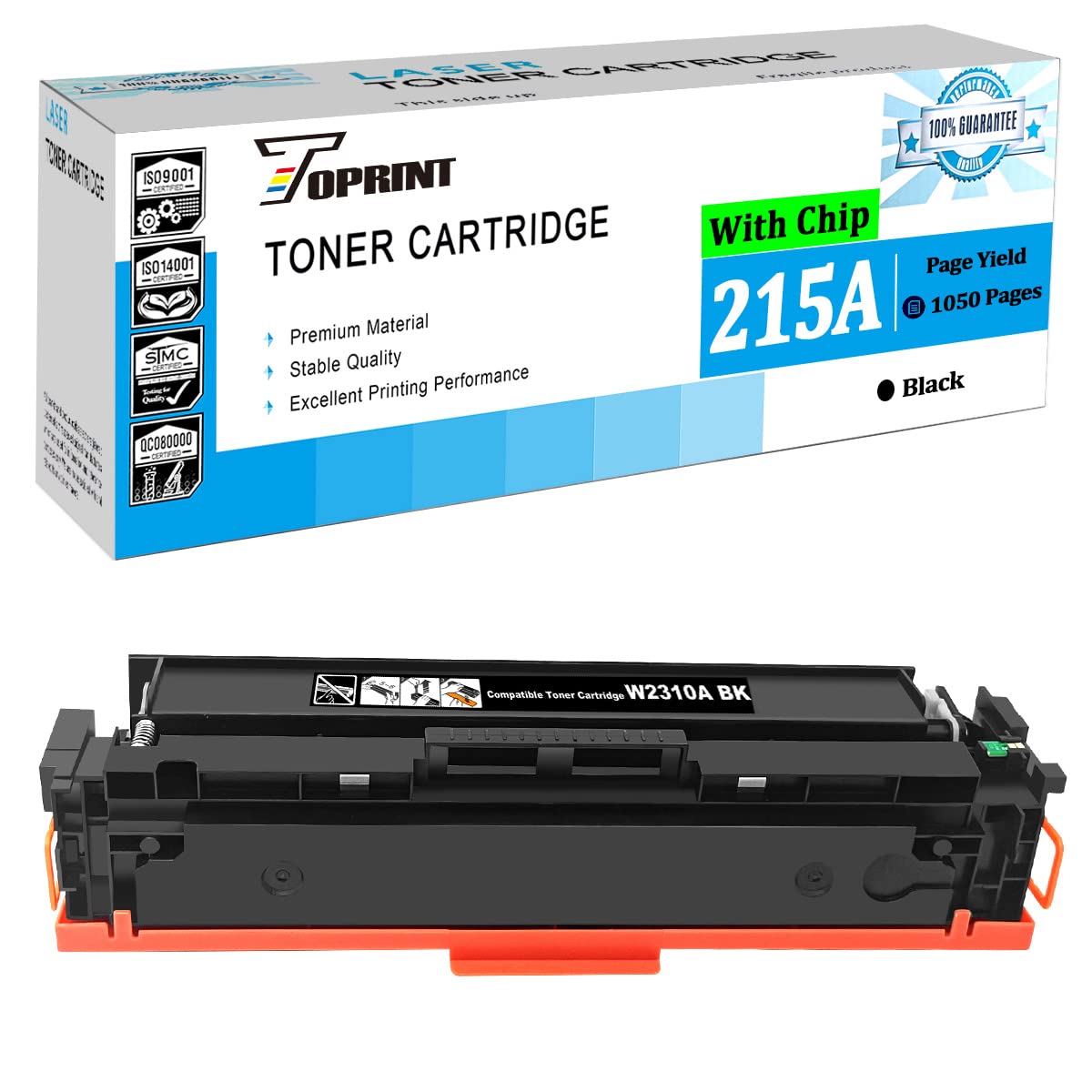 【with Chip】 Compatible Toner Cartridge 215A W2310A Black 1050 Pages for HP Color Laserjet Pro M155a M155nw M155 MFP M182nw M182 M183fw M183 Printers