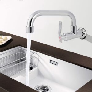 g1/2in wall mounted single cold water tap, kitchen tap sink water faucet for home kitchen use(lq-3092 25cm)