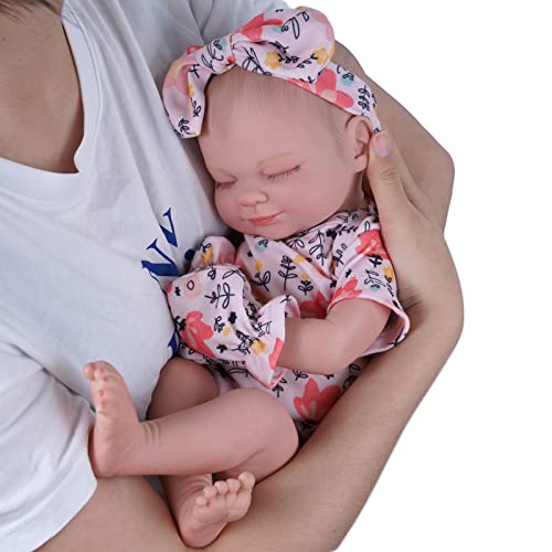 BABESIDE Lifelike Reborn Baby Dolls - Skylar, 17-Inch Real Baby Feeling Realistic-Newborn Sweet Smile Sleeping Dolls Girl Handmade Baby Doll That Looks Real for Kids Age 3 +