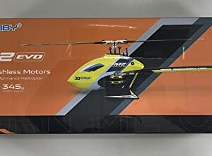 OMPHOBBY M2 EVO RC Helicopter for Adults Dual Brushless Motors Direct-Drive 6 Channel Outdoor, Superior 3D Remote Control Plane Gifts Newly Upgraded Mini Heli BNF(No Controller-Orange)